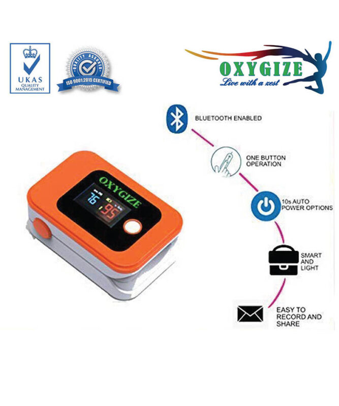 Fingertip Oximeter with Bluetooth - Oxygen Saturation Checker - ZetMed